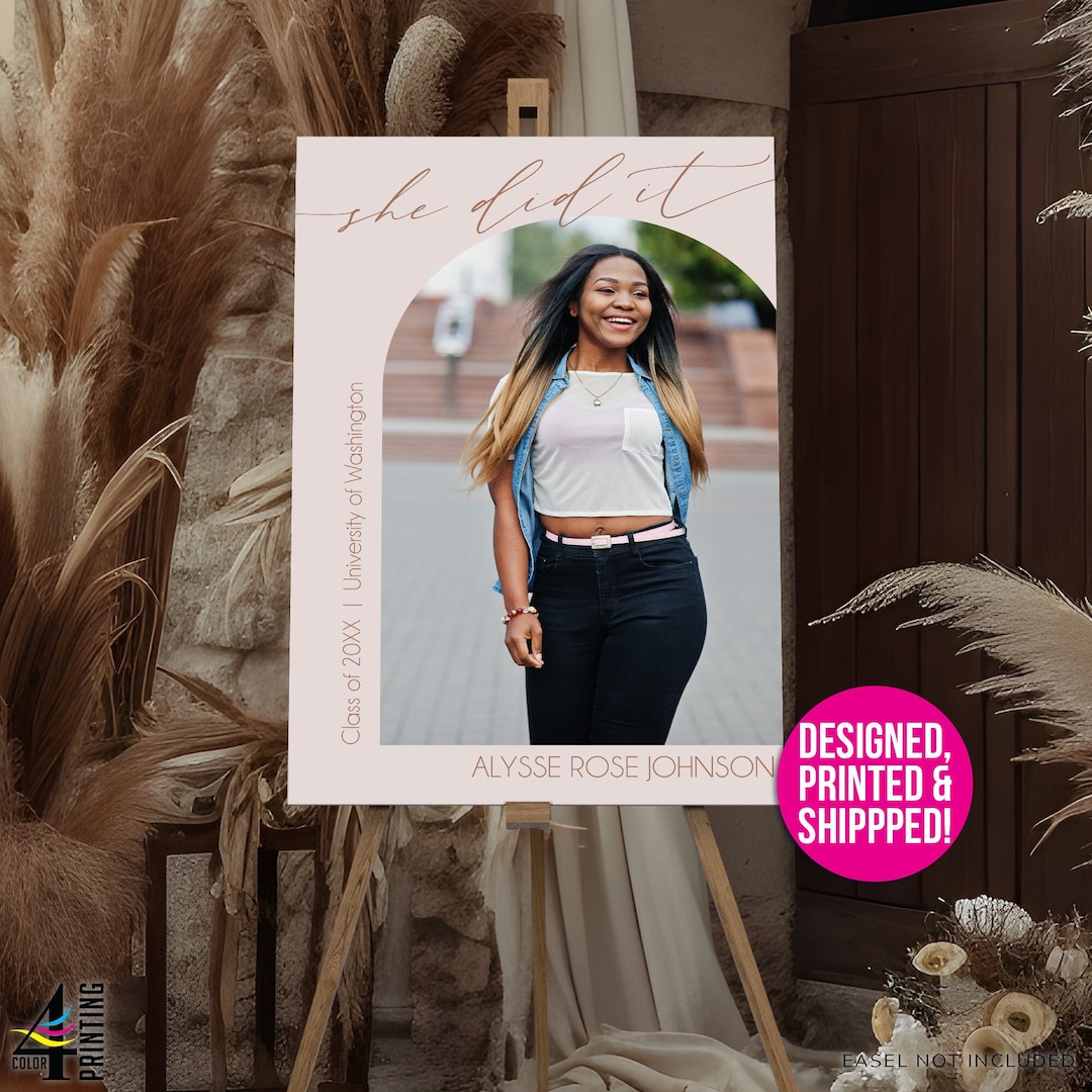 Printed Graduation Party Sign Graduation Party Sign Congrats Grad ...