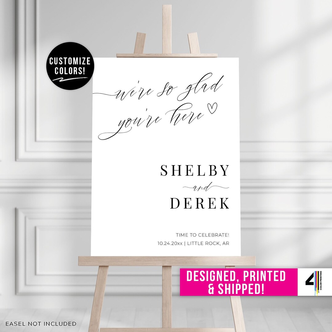 Were so Glad Youre Here Were so Glad Youre Here Sign Engagement Party ...