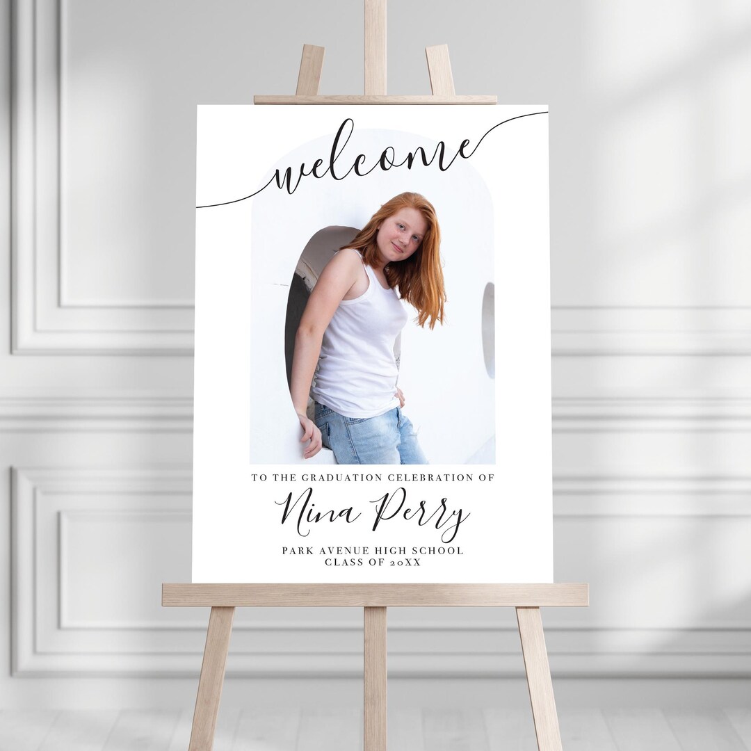 Printed Graduation Party Sign, Graduation Welcome Sign, Graduation Sign ...