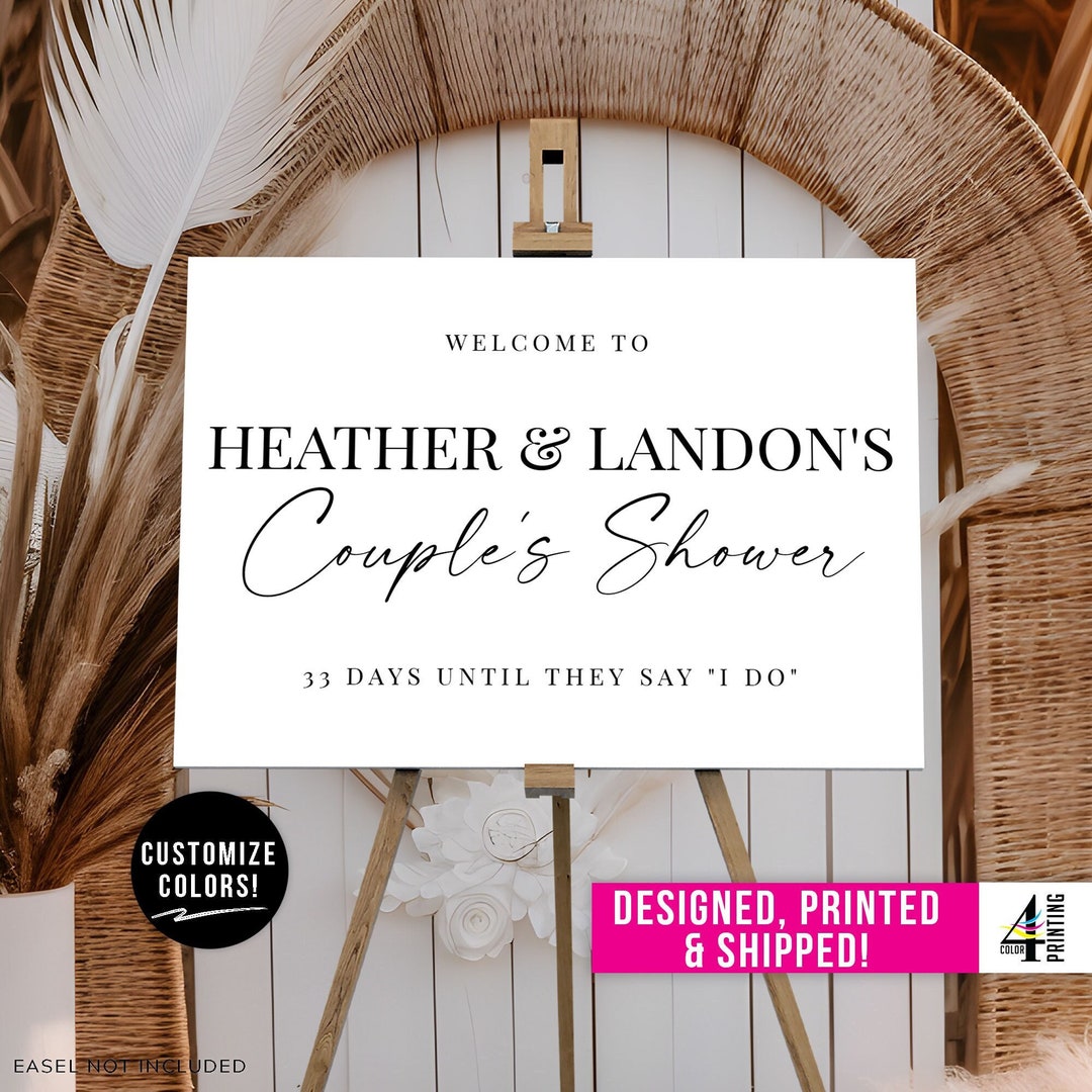 Couple's Shower Welcome Sign Wedding Shower Welcome Sign Bride and ...