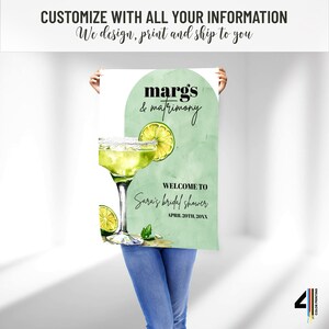 Margs and Matrimony Sign Bridal Shower Welcome Sign Bridal Shower Sign ...