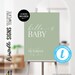 Hello Baby Sign Template Sage Green Baby Shower Sign - Etsy