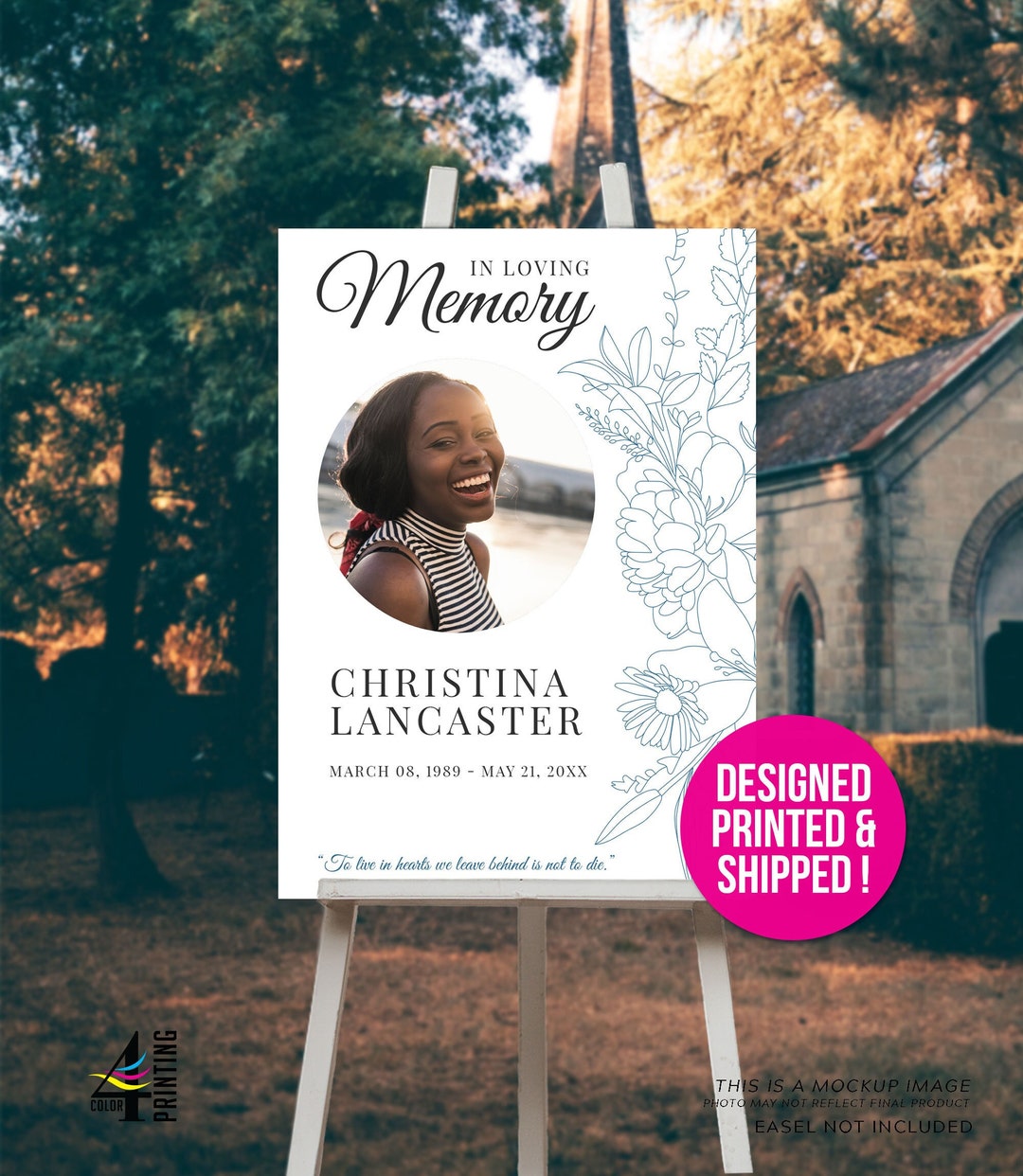 In Loving Memory Sign | Memorial Poster | Funeral Photo Sign | Memorial ...