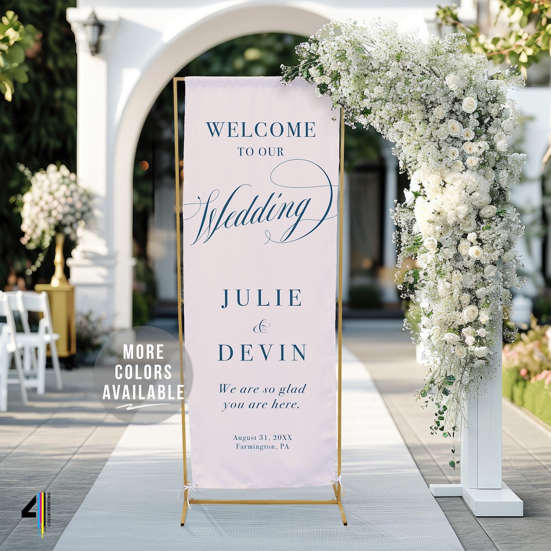 Rosy Serenade Fabric Welcome Sign Fabric Welcome Sign Fabric Welcome ...