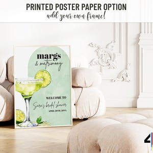 Margs and Matrimony Sign Bridal Shower Welcome Sign Bridal Shower Sign ...