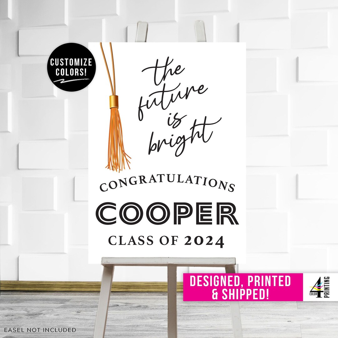 Printed Graduation Party Sign Custom Graduation Poster Graduation Party ...