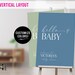 Hello Baby Sign Template | Sage Green Baby Shower Sign | Baby Shower ...