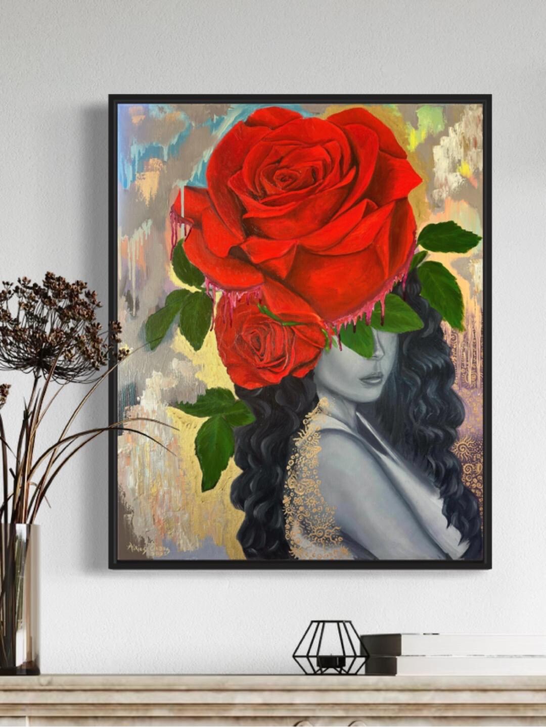 Airies Olaes - the Thorned Crown (2025) |30x24in | Oil Painting on ...