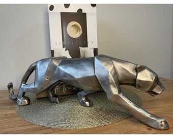 Silver Tiger Statue - Etsy