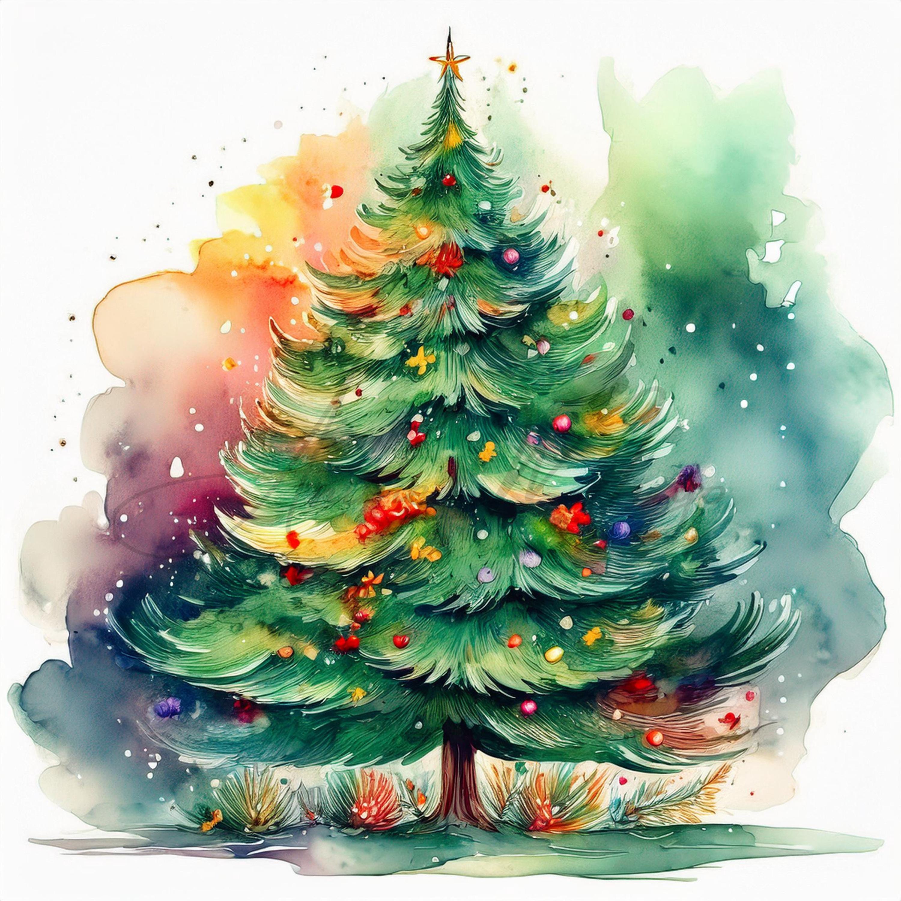 10 Christmas Tree Clipart High Quality Jpgs Digital Downloads ...