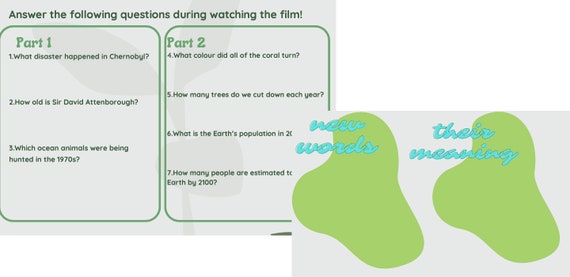 Worksheets Planet Earth Movie