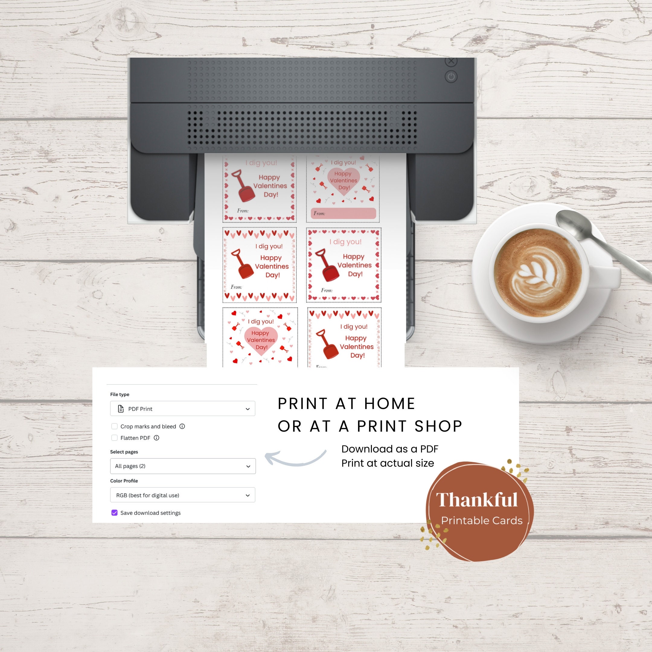 Classroom Valentine I Dig You Cards Printable Valentines Day Valentine ...