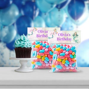 Mermaid Loot Bag Topper | Candy Bag Topper | One Under Party | Treat ...