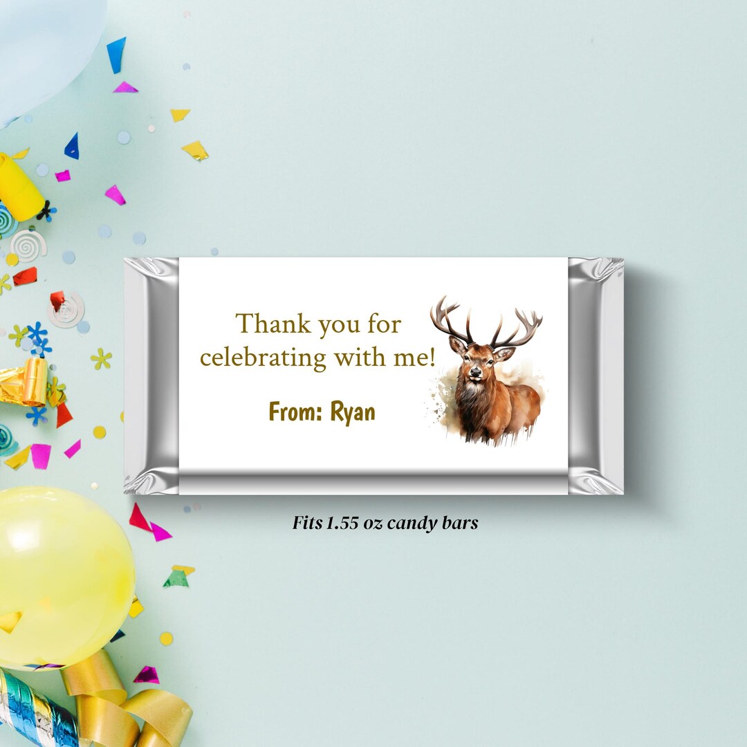 Old Buck Chocolate Bar Wrapper Template - Editable Buck Design ...