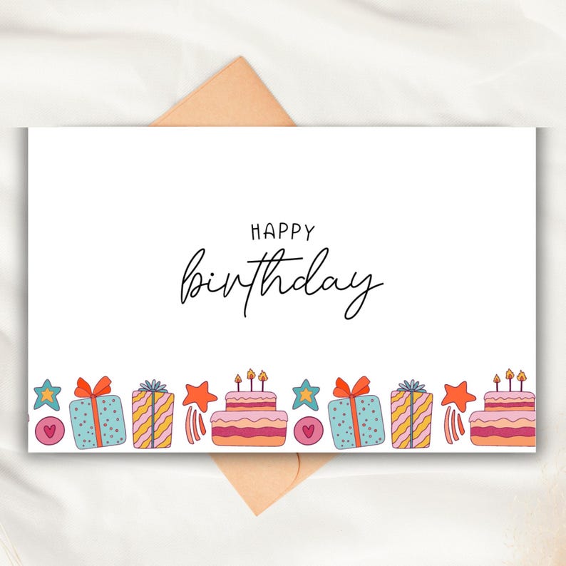 Printable Birthday Card Birthday Gift Gift Card Holder Birthday Gift ...