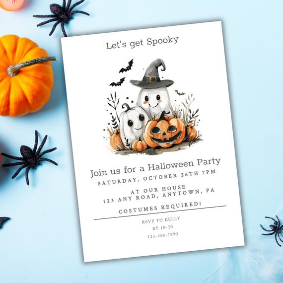 Halloween party invite template store