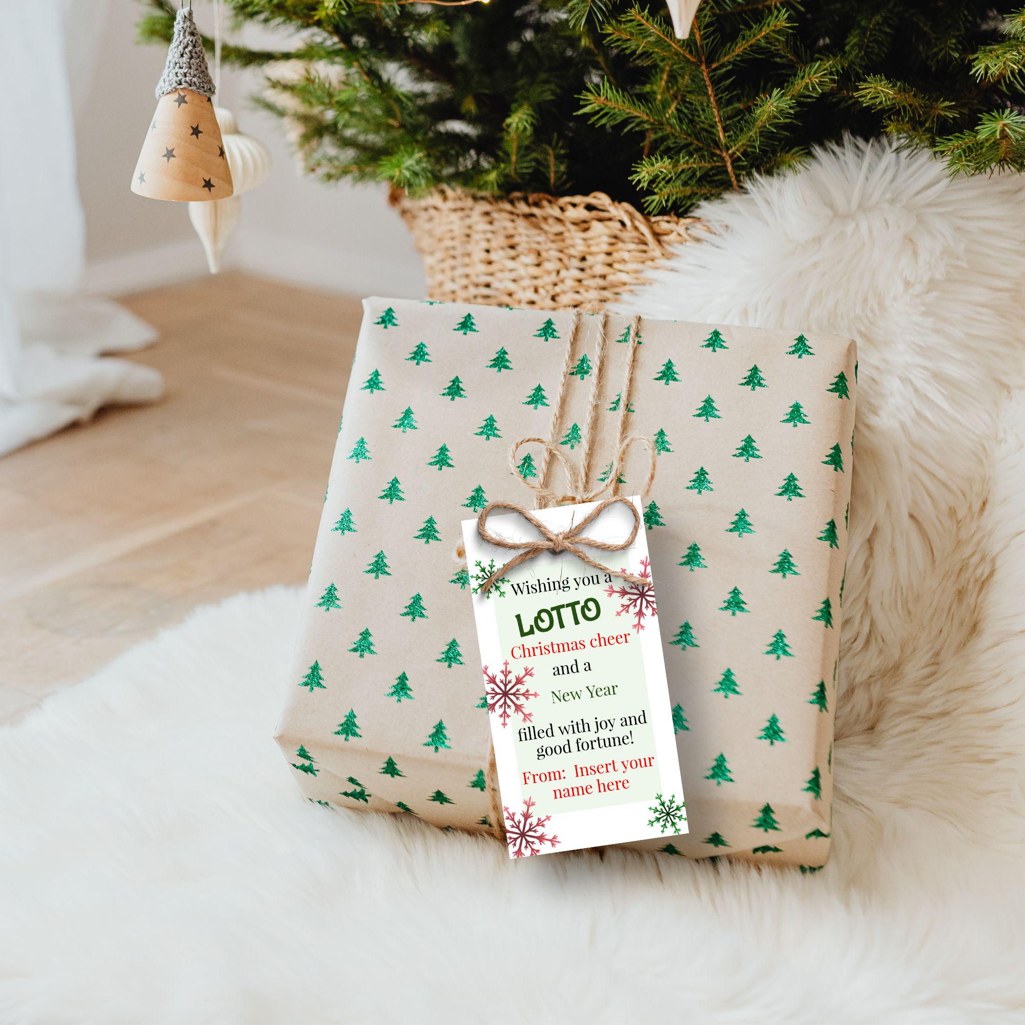 Lotto Gift Tags Christmas Printable, Lottery Christmas Tag, Wishing You ...