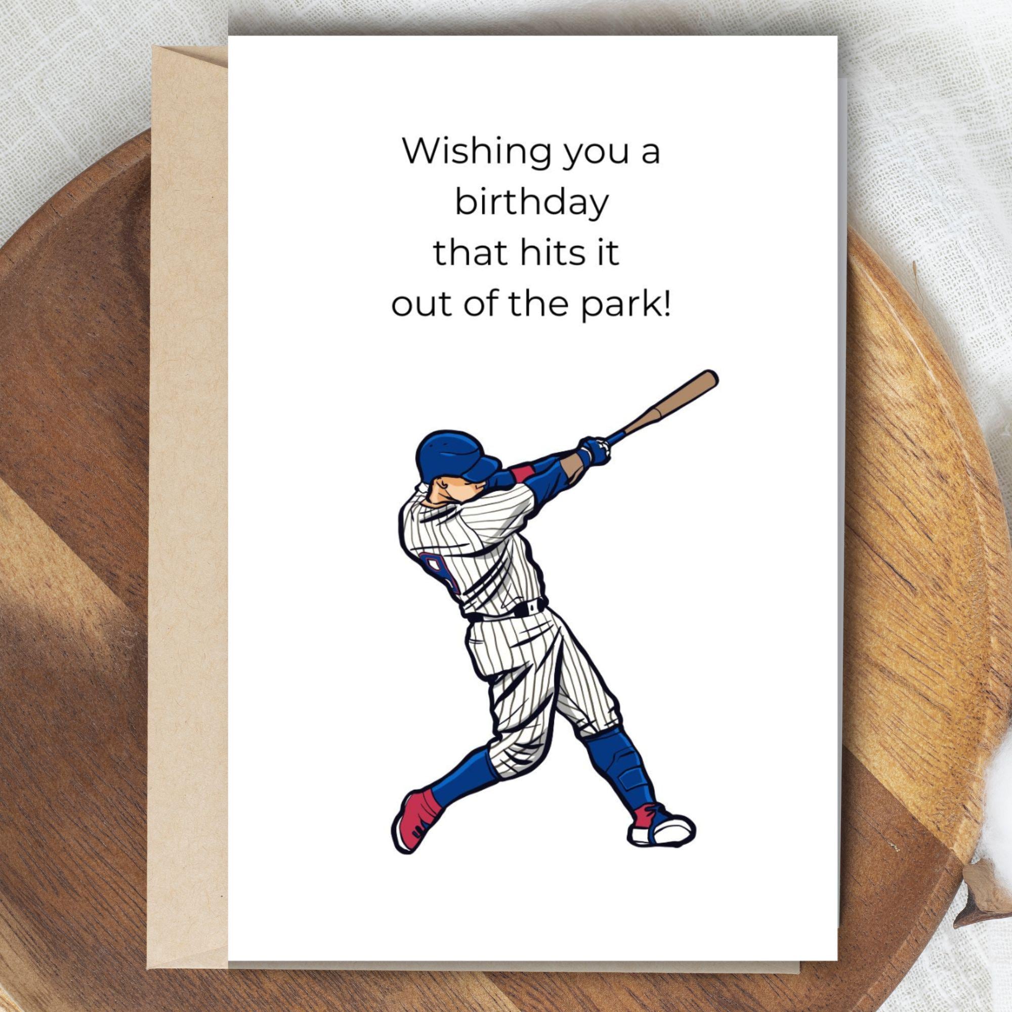Baseball Birthday Card Printable | Happy Birthday DIY Card for Son ...