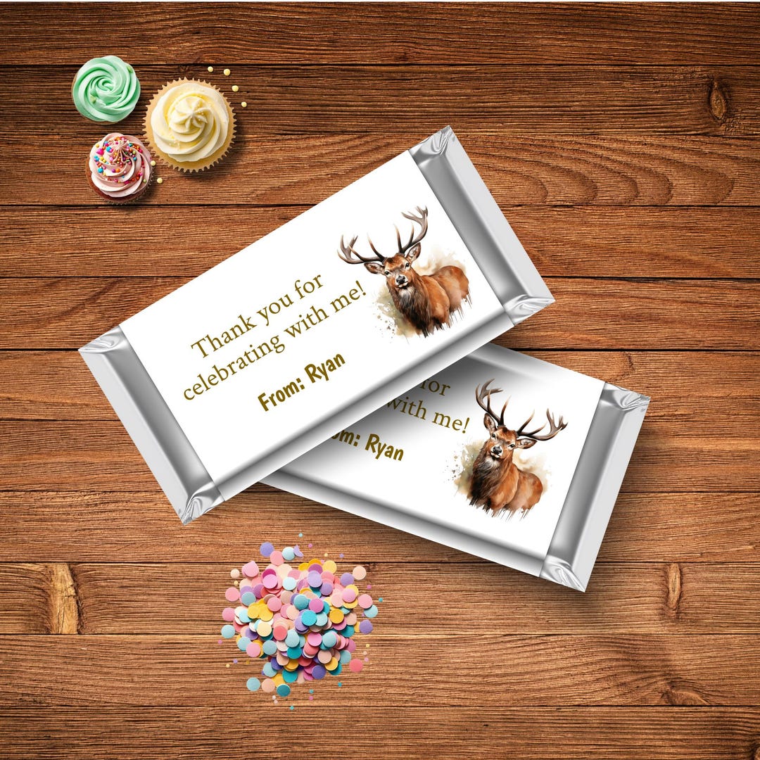 Big One Buck Chocolate Bar Wrapper Template - Editable Buck Design ...