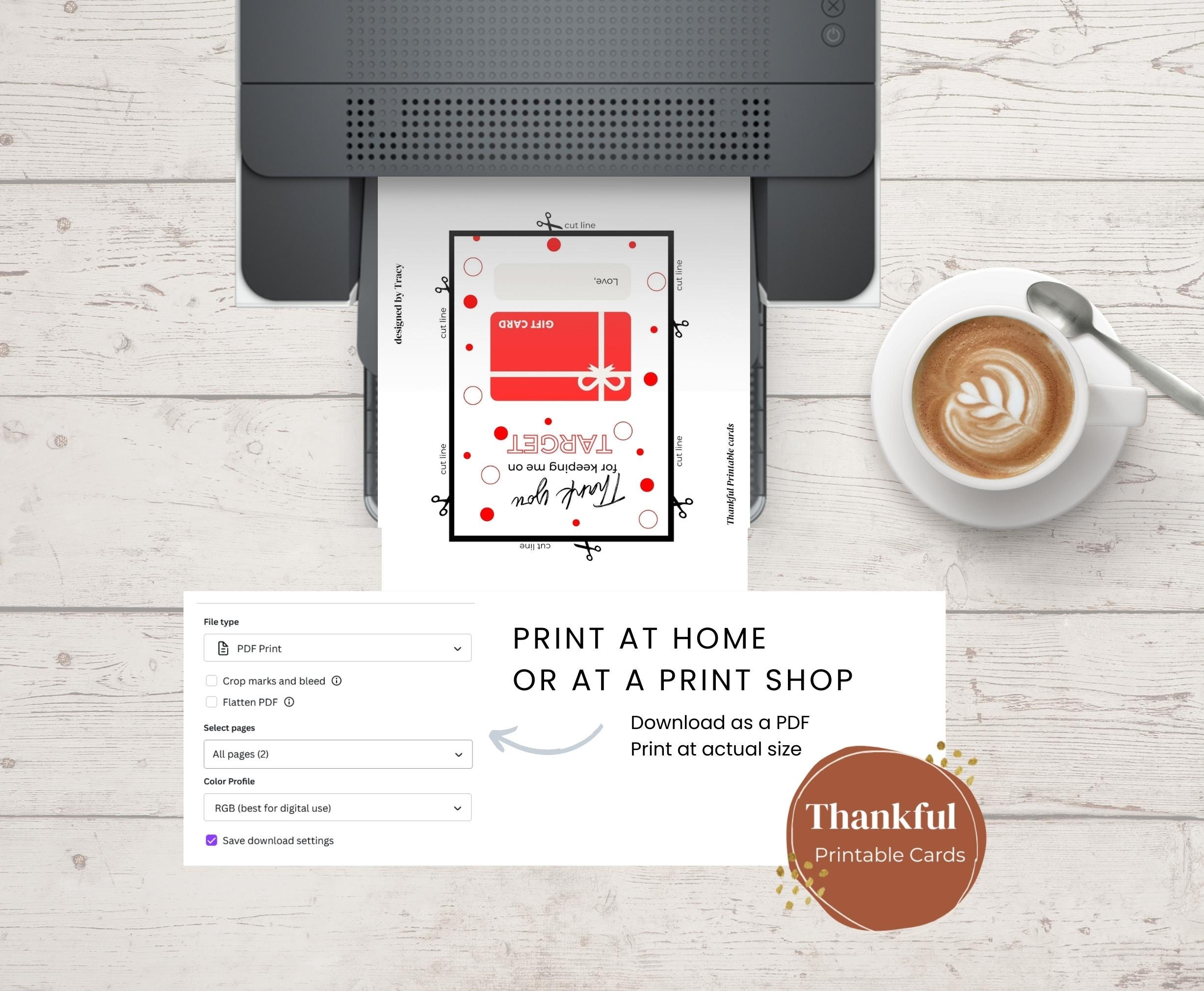 Target Birthday Gift Cards, Printable Target Gift Card Holder, Teacher ...