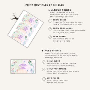 Editable Mermaid Gable Box Labels for Under the Sea Party Favors ...