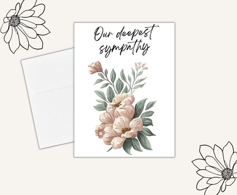 Printable Sympathy Cards , Our Deepest Sympathy, Condolences, so Sorry ...