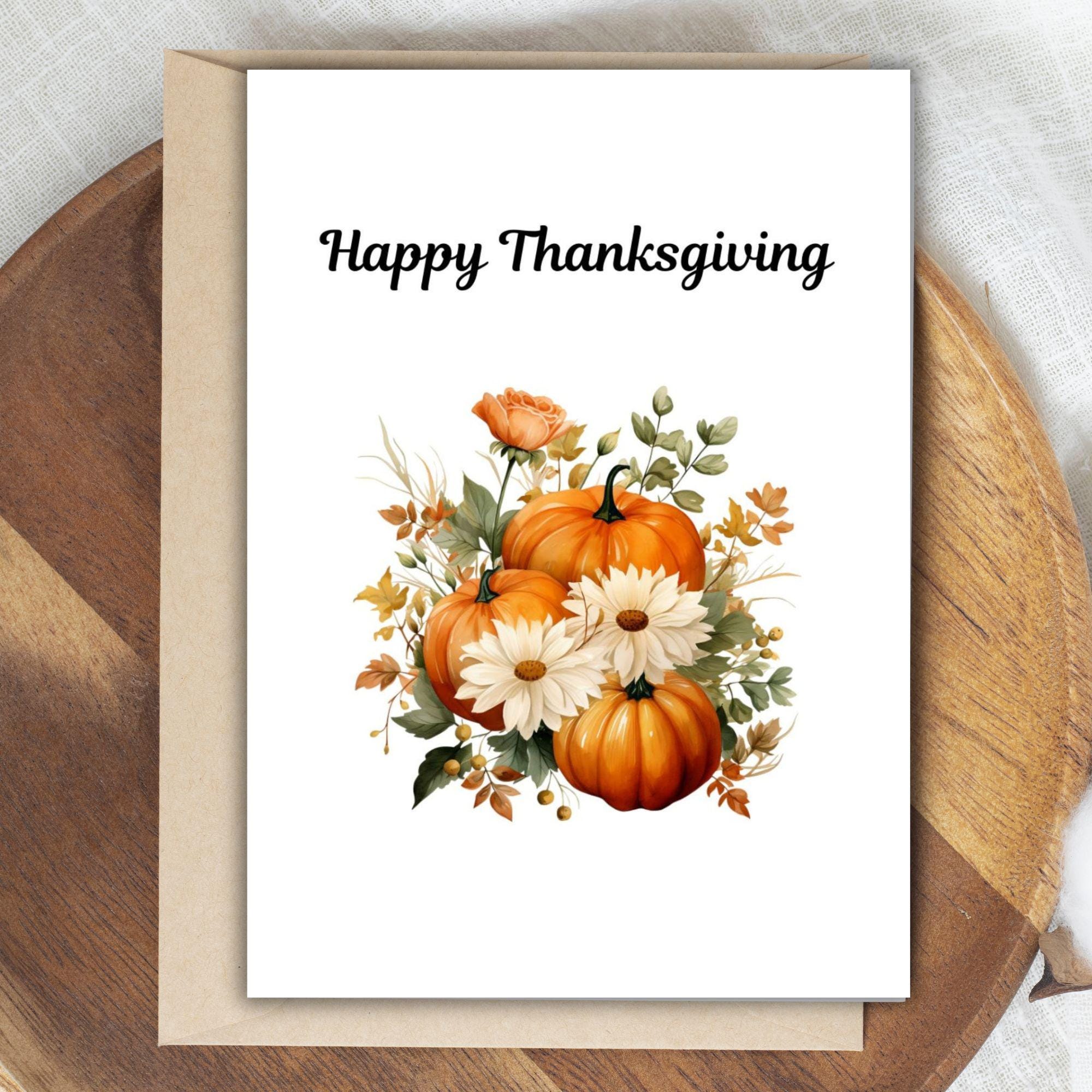 Printable Thanksgiving Card Instant Download PDF Happy Thanksgiving ...