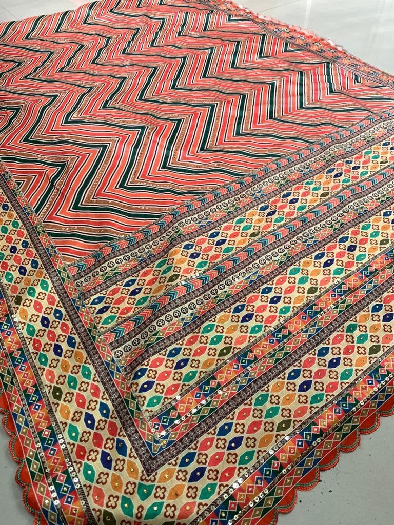 Multicolour Soft Manipuri Silk Fabric With Embroidery Sequance - Etsy ...