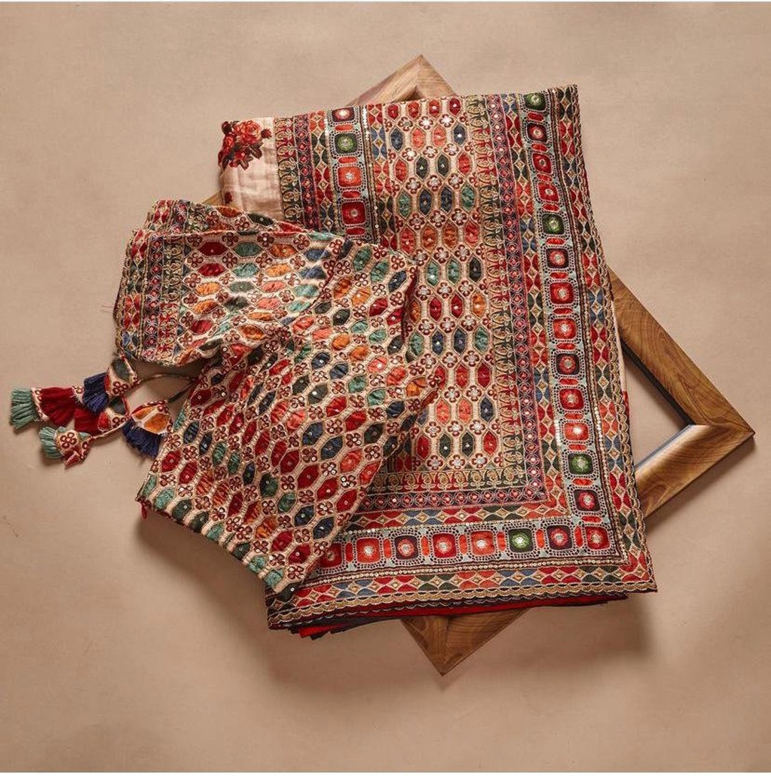 Multicolour Soft Manipuri Silk Fabric With Embroidery Sequance Work ...