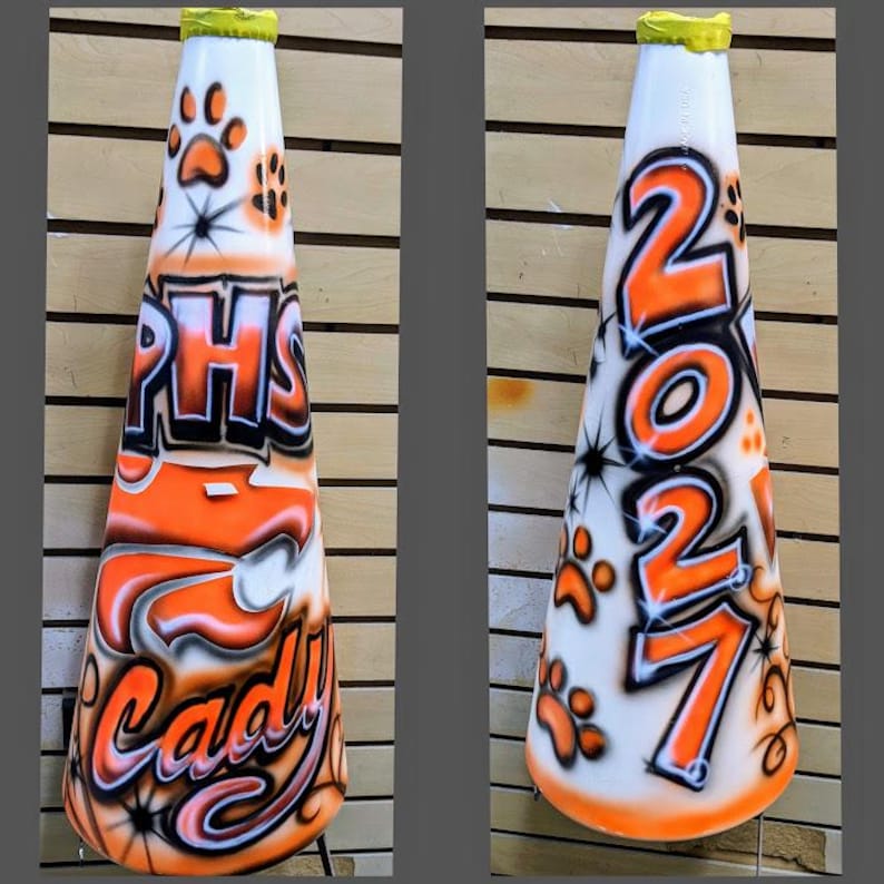 Cheer Megaphone Airbrushed Custom Painted With Cheerleading Team Logo ...