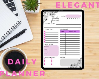 Pink Theme Planner, Aesthetic Planner, Undated Digital Planner ...
