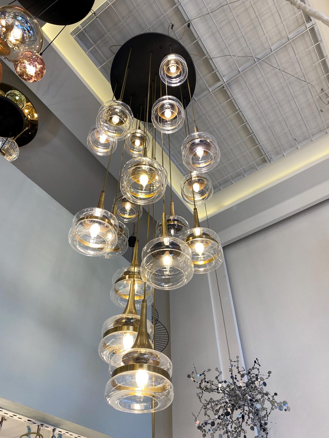 Large Chandelier Lighting for High Ceilings and Stairs. Modern High ...