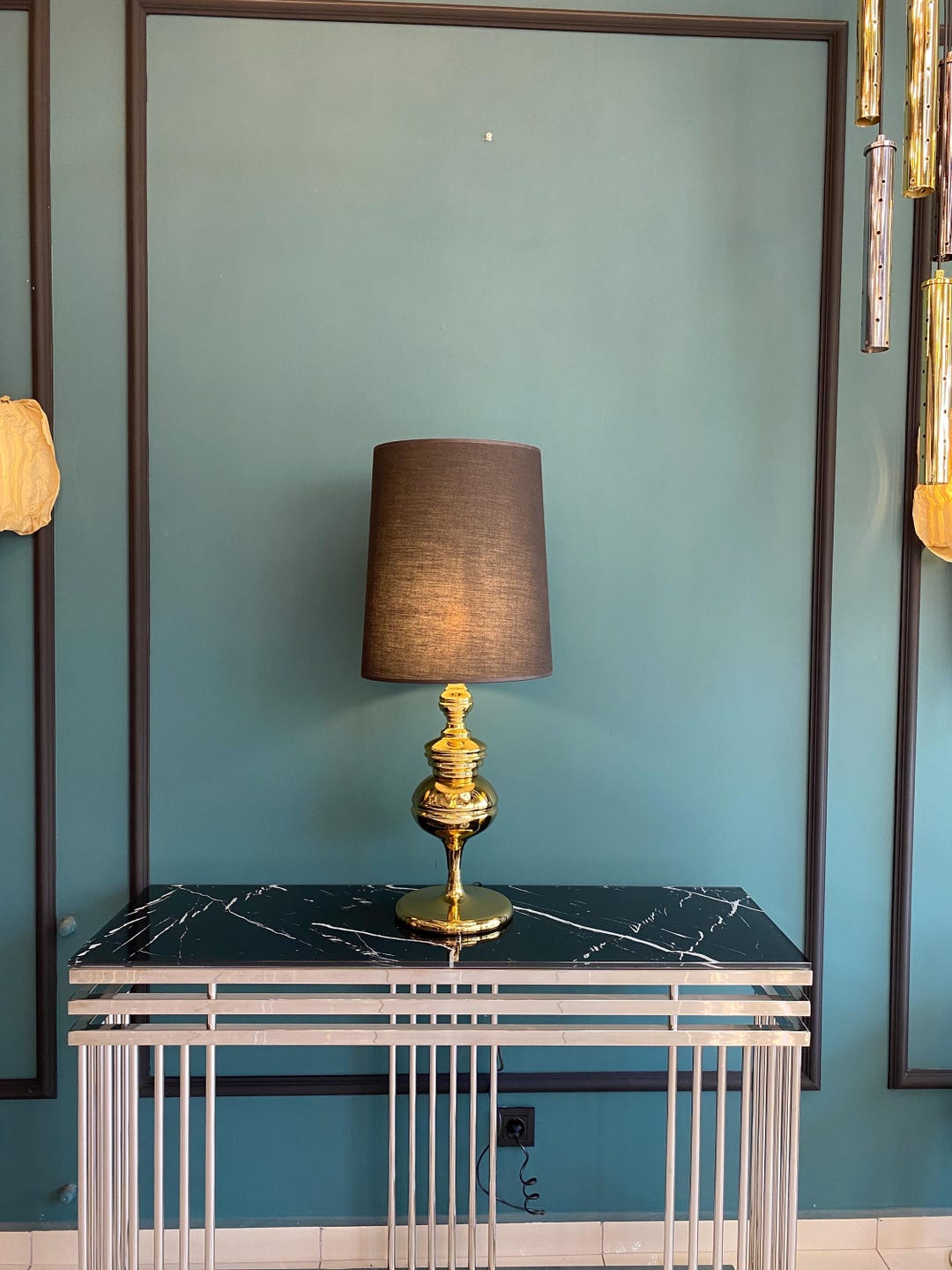 Elegant Metal Gnarled Table Lamp , Modern Design Sparkle - Etsy