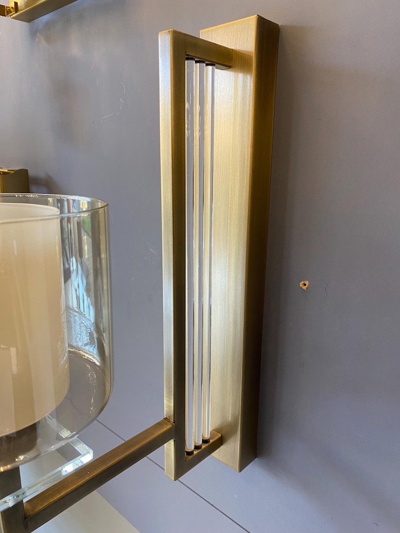 Modern Sconce With Crystal Rod, Double Glazed Modern Sconce, Modern ...