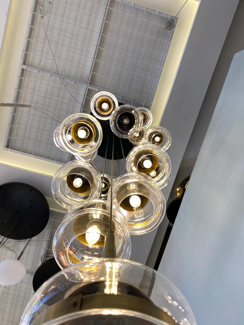 Large Chandelier Lighting for High Ceilings and Stairs. Modern High ...