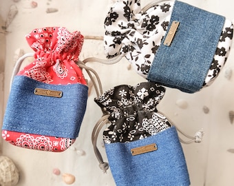 Small Drawstring Bag Made With Organic Cotton, Gift Bag, Jewelry Bag ...