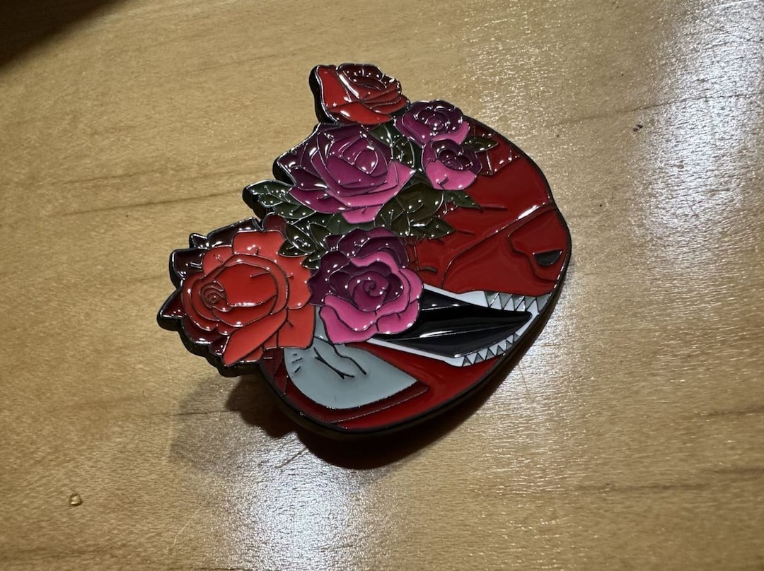Red Floral Power Rangers Pin - Etsy