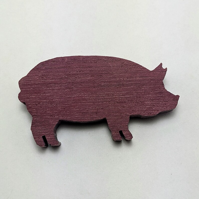 Pig Wooden Animal Refrigerator Magnet, Handmade Fridge Magnet - Etsy