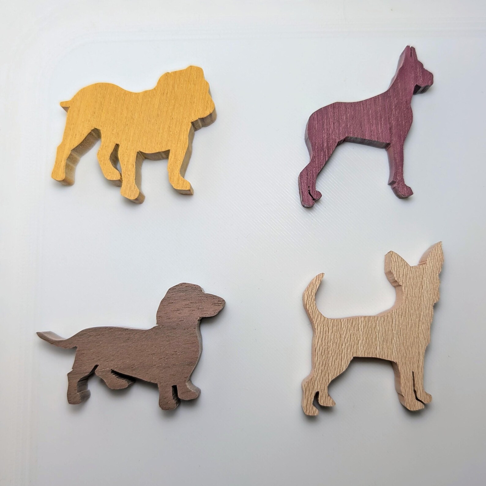 Dogs! - Wooden Dog Refrigerator Magnet, Handmade Fridge Magnet - PICK ...