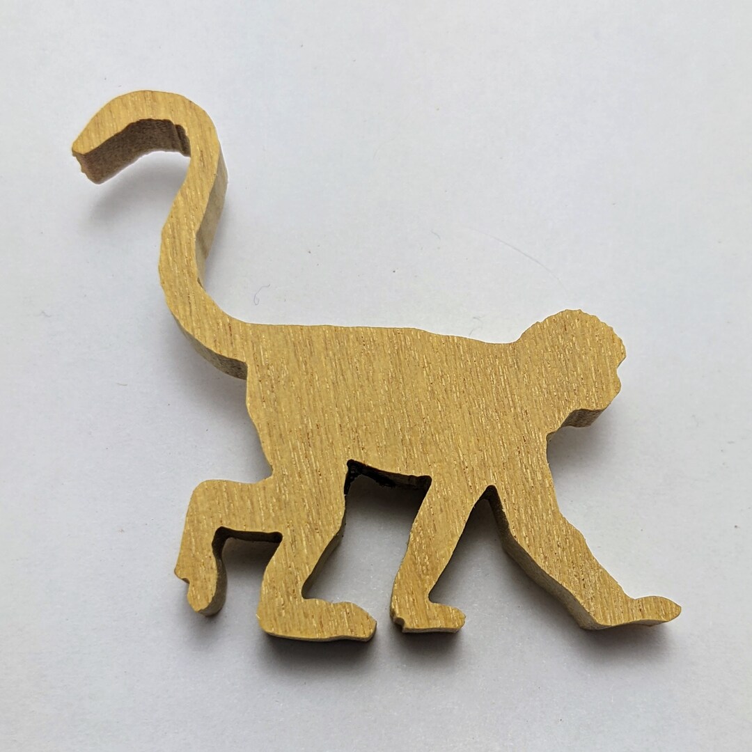 Monkey - Wooden Animal Refrigerator Magnet, Handmade Fridge Magnet - Etsy