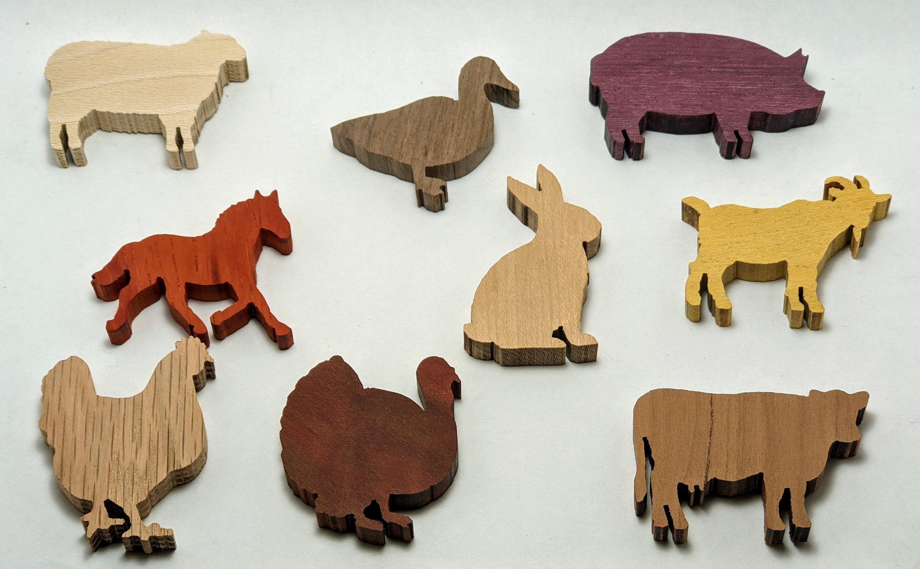 Farm Animals - Wooden Animal Refrigerator Magnet, Handmade Fridge ...