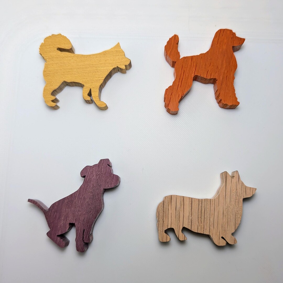 Dogs! - Wooden Dog Refrigerator Magnet, Handmade Fridge Magnet - PICK ...