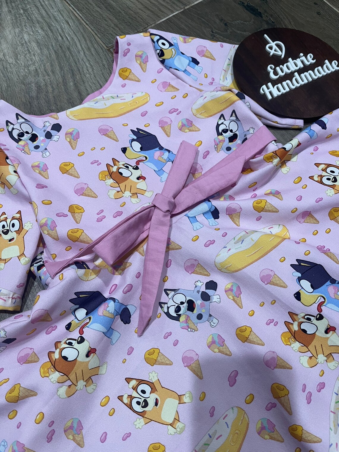 BLUEY Twirl Dress Pink Bow Tie Party Birthday Event Outfit Bingo Muffin ...