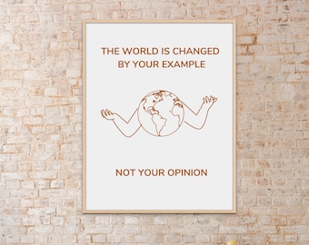 Change the World Help Others Quote Print, Classroom Decor Classroom ...