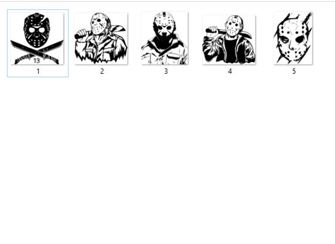 5pcs PNG Bundle Jason, Friday the 13th, Horror Halloween - Etsy
