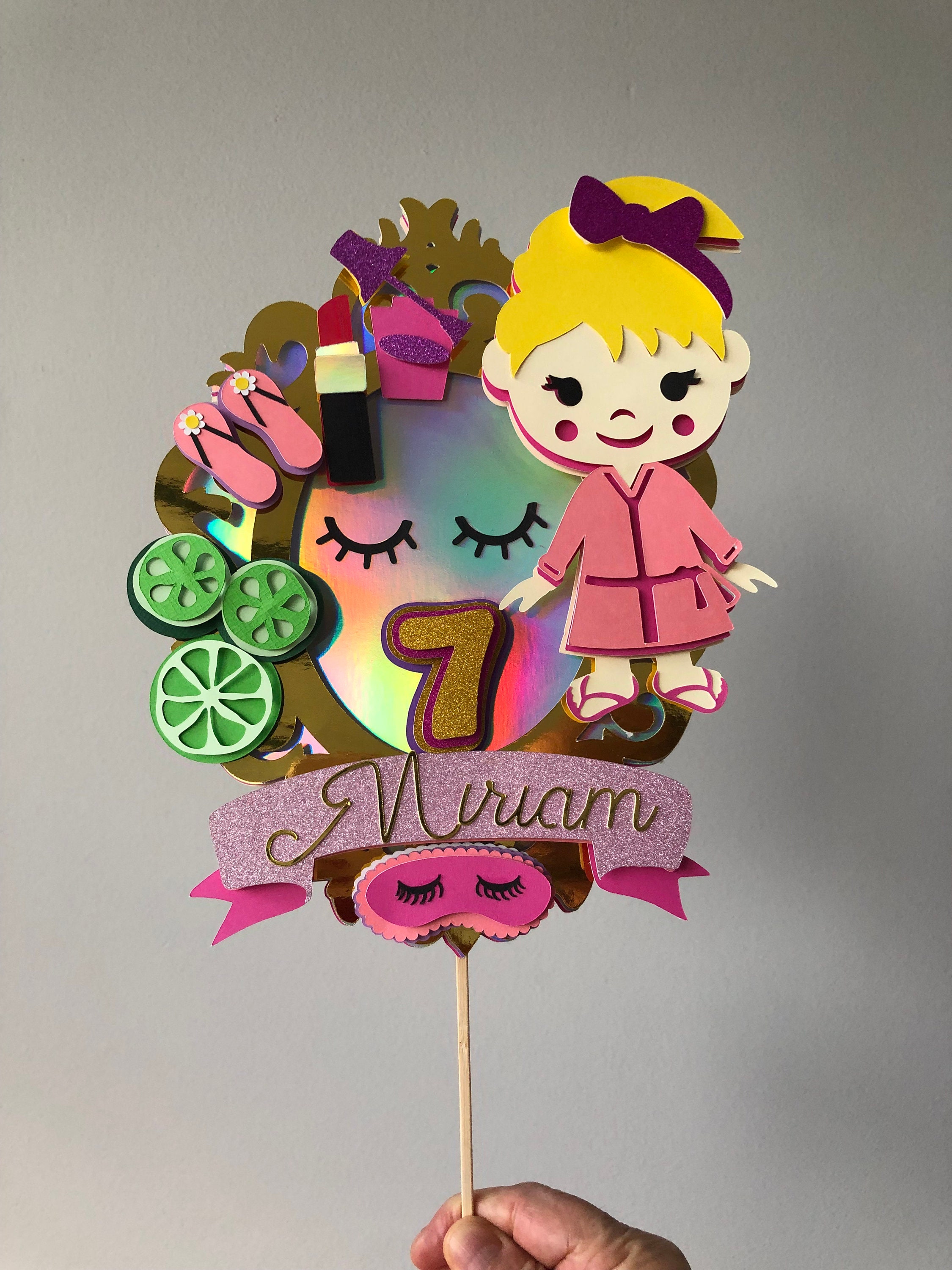Spa Cake Topper, Party and Birthday Decorations. - Etsy