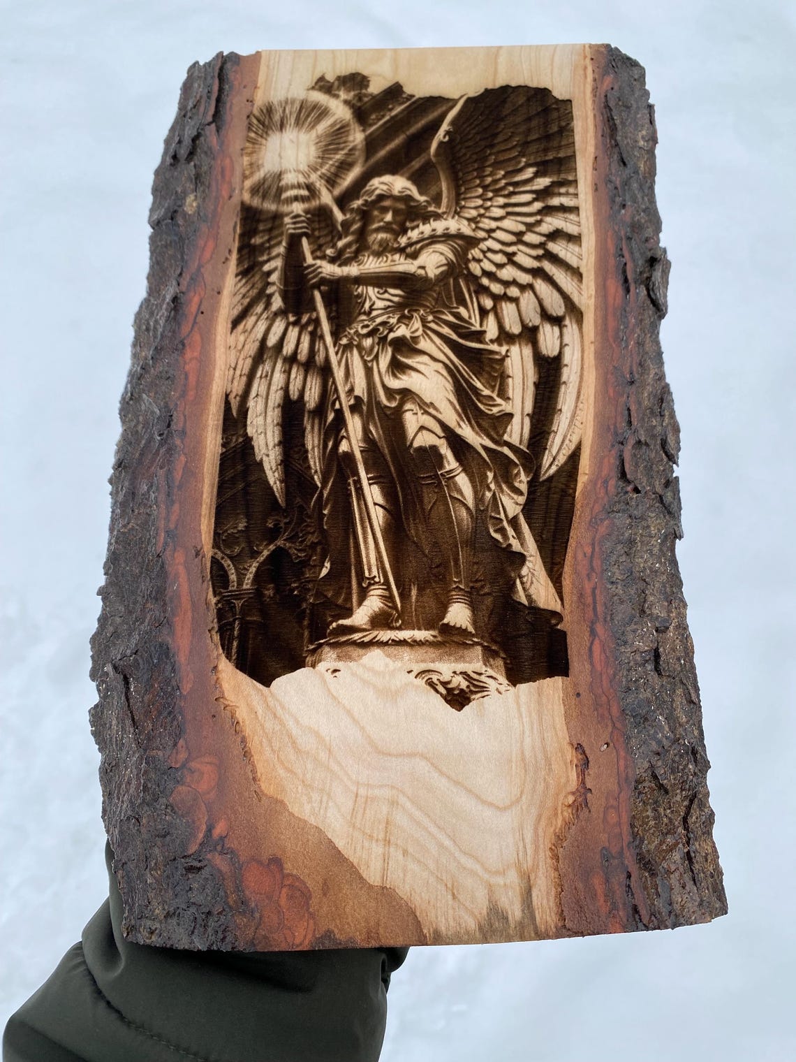 Angel Engraved on Wood Home Wall Decor - Etsy