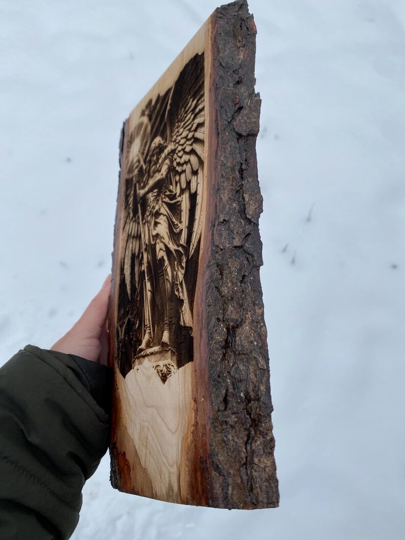 Angel Engraved on Wood Home Wall Decor - Etsy