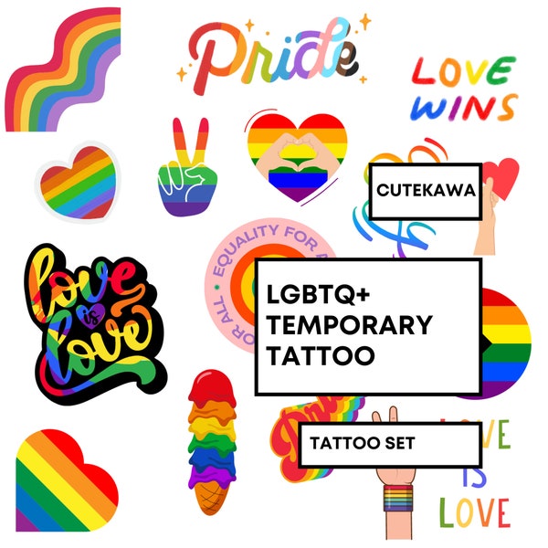 Lgbtq Temporary Tattoo - Etsy