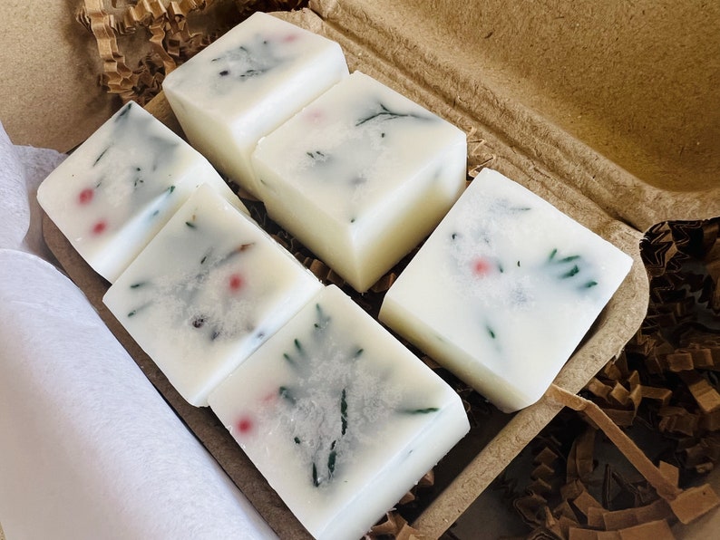 Fraser Fir Wax Melts With Green and Red Berry botanical Wax - Etsy
